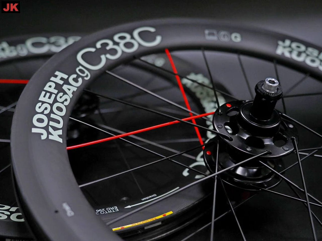 Joseph Kuosac gC38C 16" 349 RED V Carbon Wheelset for Brompton Bicycle ...
