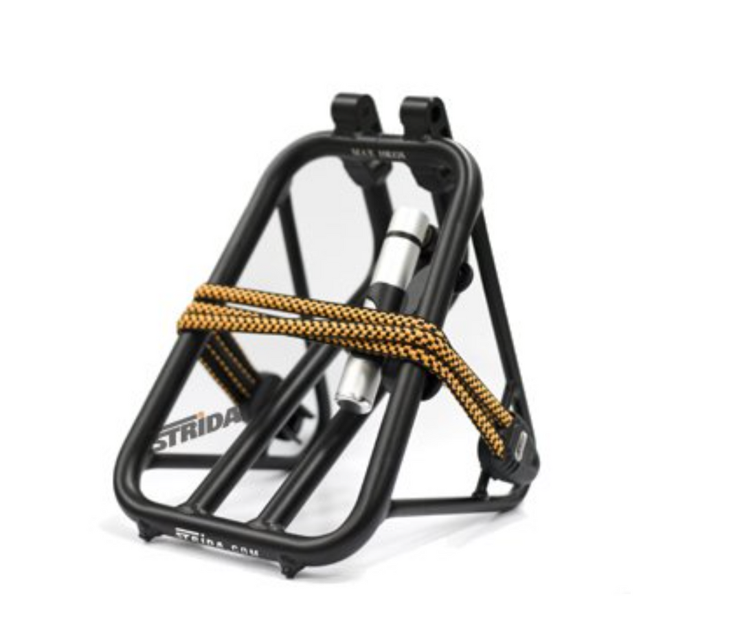 STRIDA Bike Black Aluminium Rear Rack with Straps – Fantastic4Toys