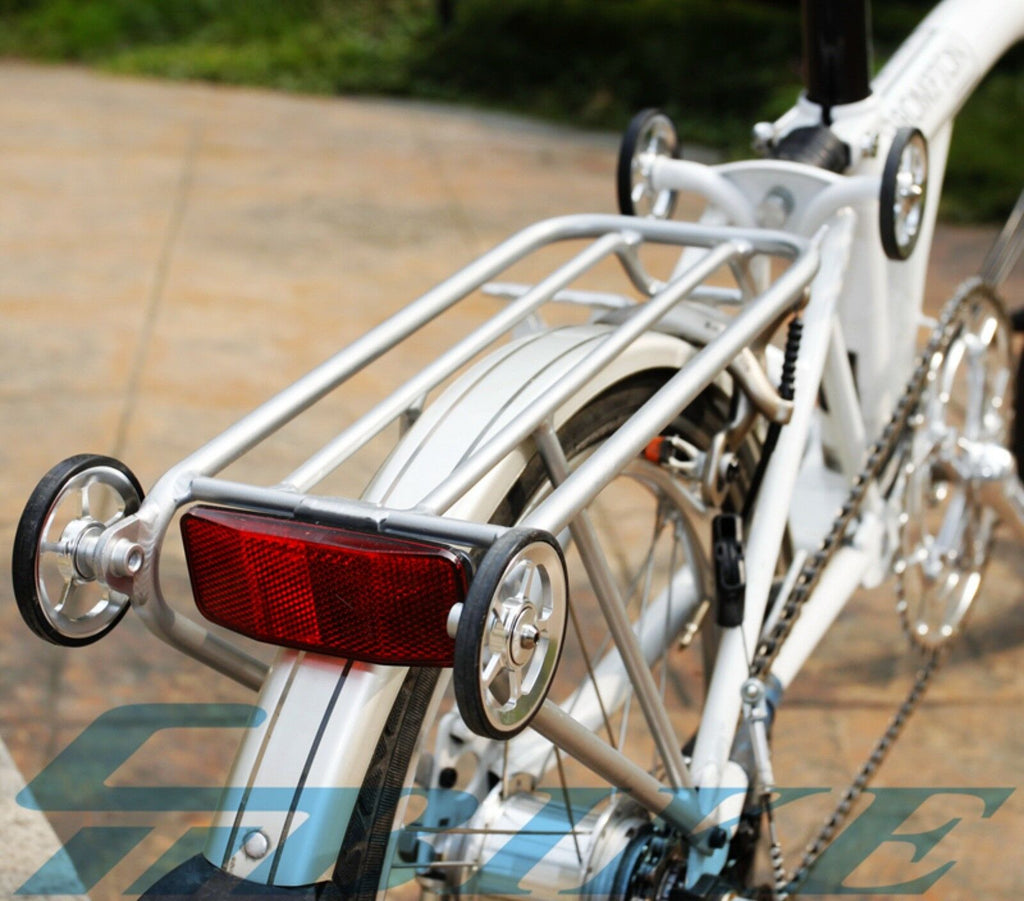 ACE Easy Wheels + Standard Type Rear Rack Set for Brompton Bicycle ...